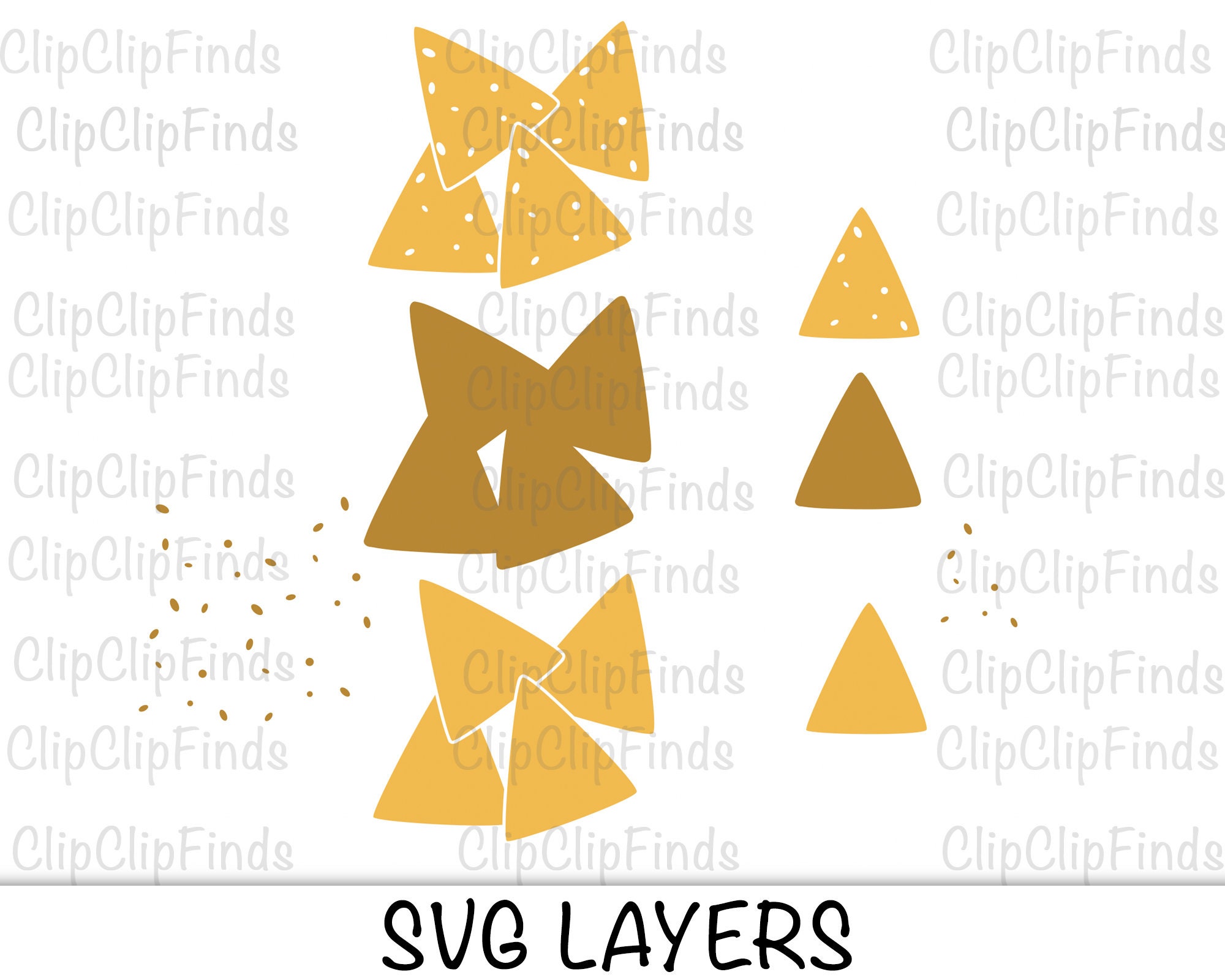 Nacho Chips SVG: Vector Cut File & PNG Clipart (instant Download ...