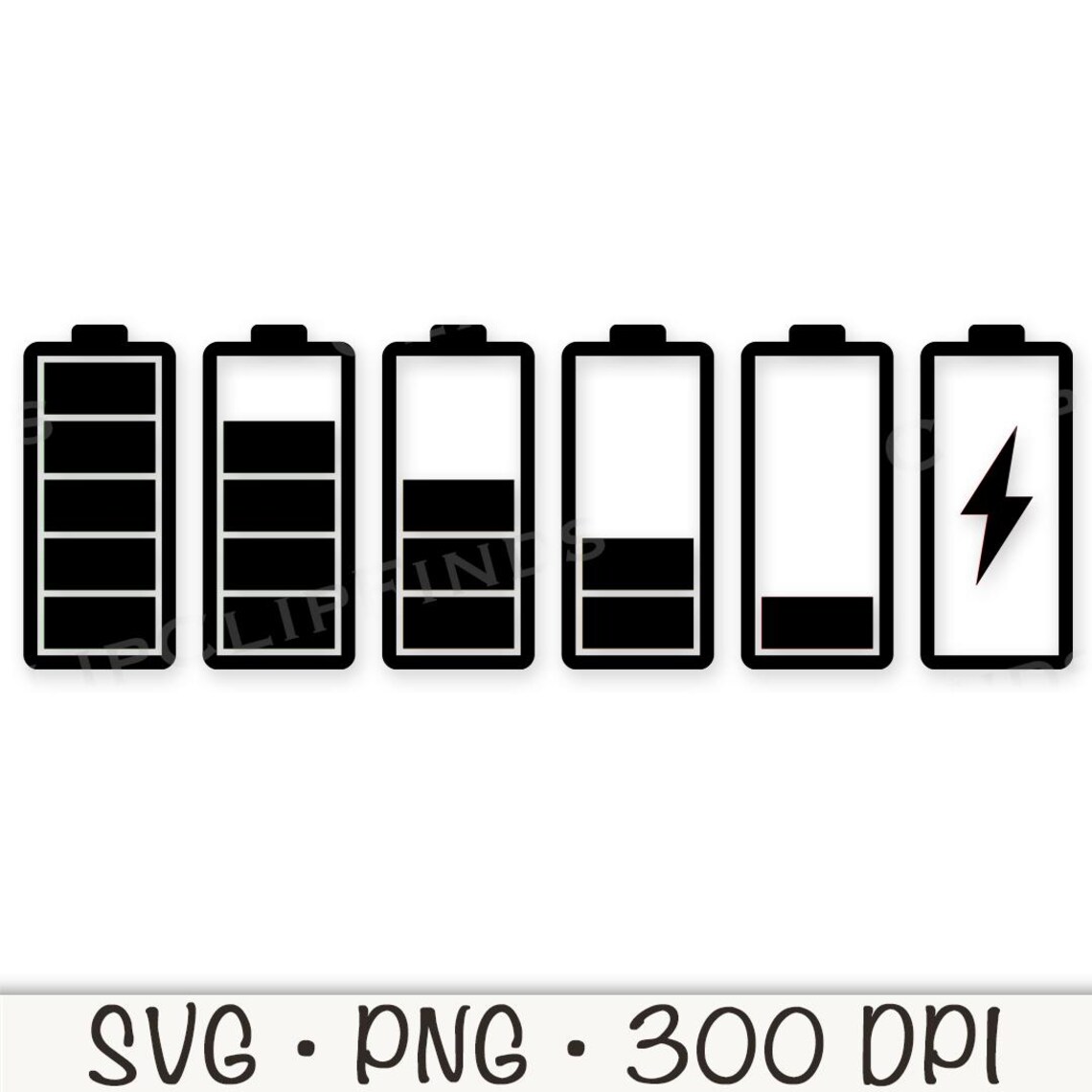 Battery SVG, Battery Life SVG, Battery Silhouette, Battery Bundle Pack ...