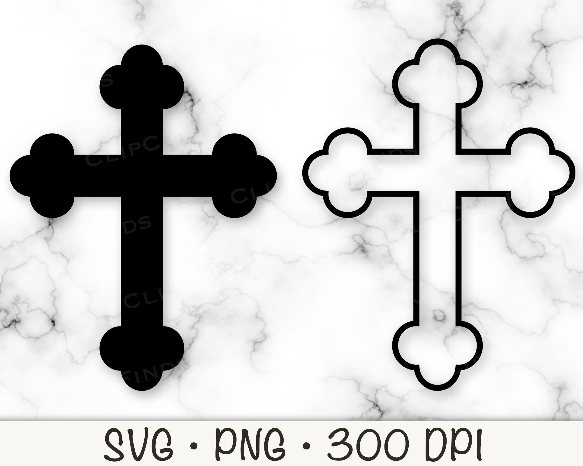 Cross and Outline SVG Vector Cut File and PNG Transparent - Etsy Ireland