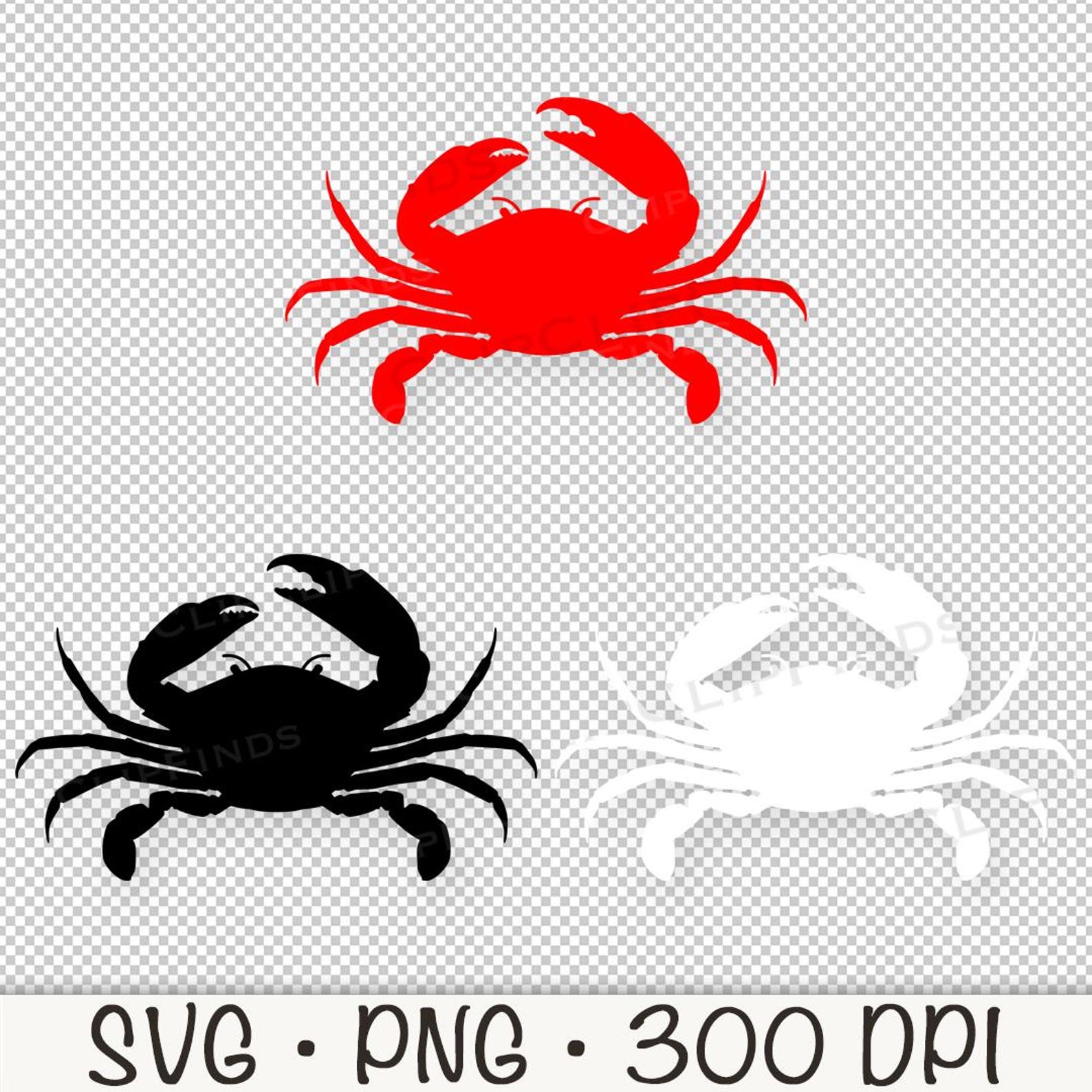 Crab SVG Vector Cut File and PNG Transparent Background, Digital ...