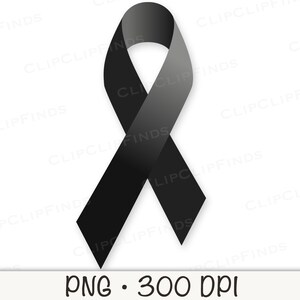 Black RIP Awareness Ribbon PNG Transparent Background Clip Art Instant ...