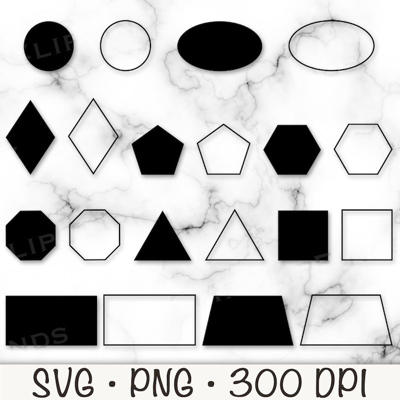 Basic Shapes Svg - Etsy