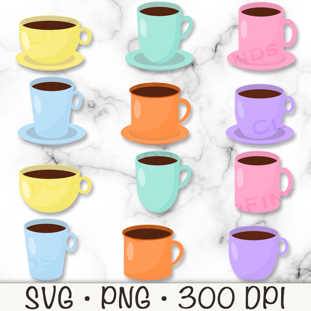 Coffee Mug Clipart, Coffee Mug PNG, Coffee Mug SVG, Cute Coffee Mugs ...