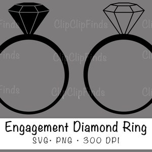 Wedding/engagement Ring PNG Transparent Background and SVG Cut | Etsy