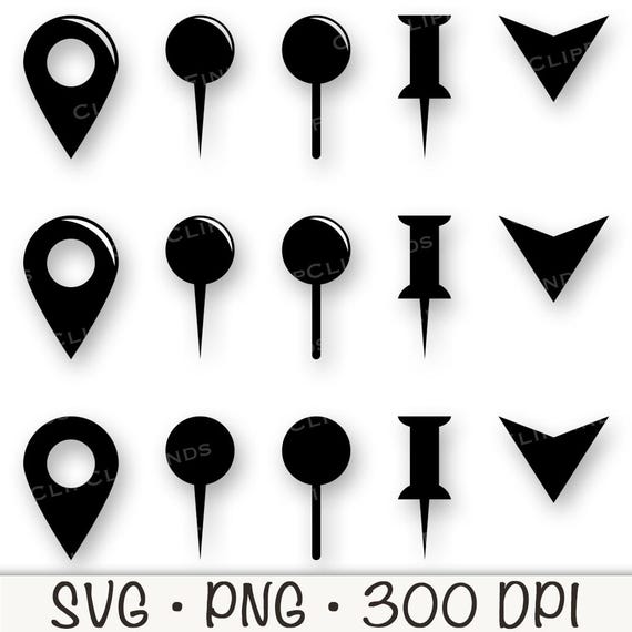Black Drawing Pins