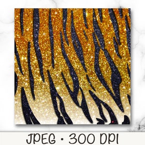 Glitter Animal Print Digital Wallpaper, Zebra, Leopard, Tiger and ...