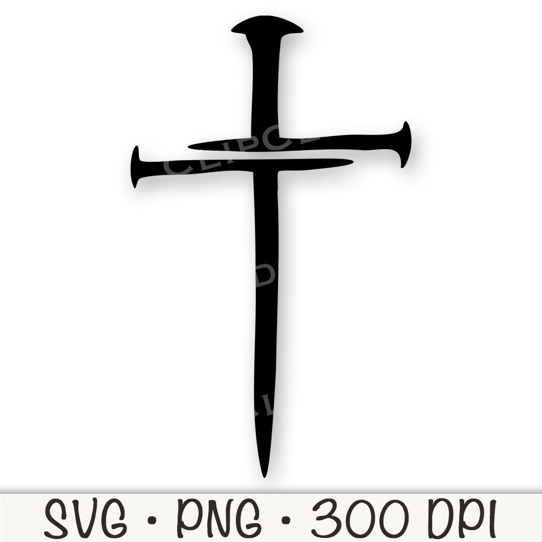 Nail Cross SVG PNG: Easter Faith Silhouette (digital Download) - Etsy