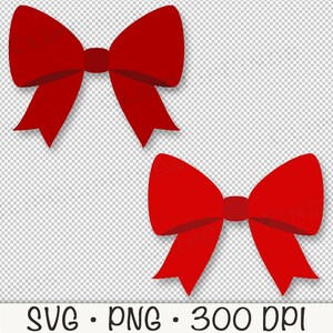 Bow SVG, Red Bow SVG, Coquette Bow PNG, Preppy Hair Bow, Simple Bow ...
