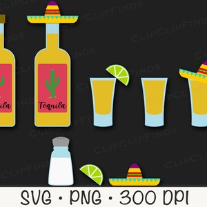 Tequila SVG Tequila Shot SVG Mexican Sombrero Mexican - Etsy