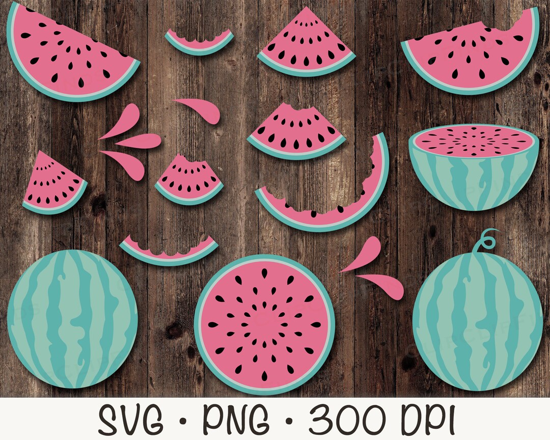Watermelon SVG, Watermelon Clipart, Bitten Watermelon, Watermelon Slice ...