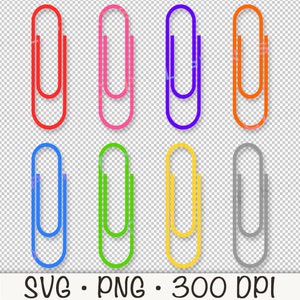 Büroklammer Clipart, Büroklammer SVG, Büroklammer PNG, bunte ...