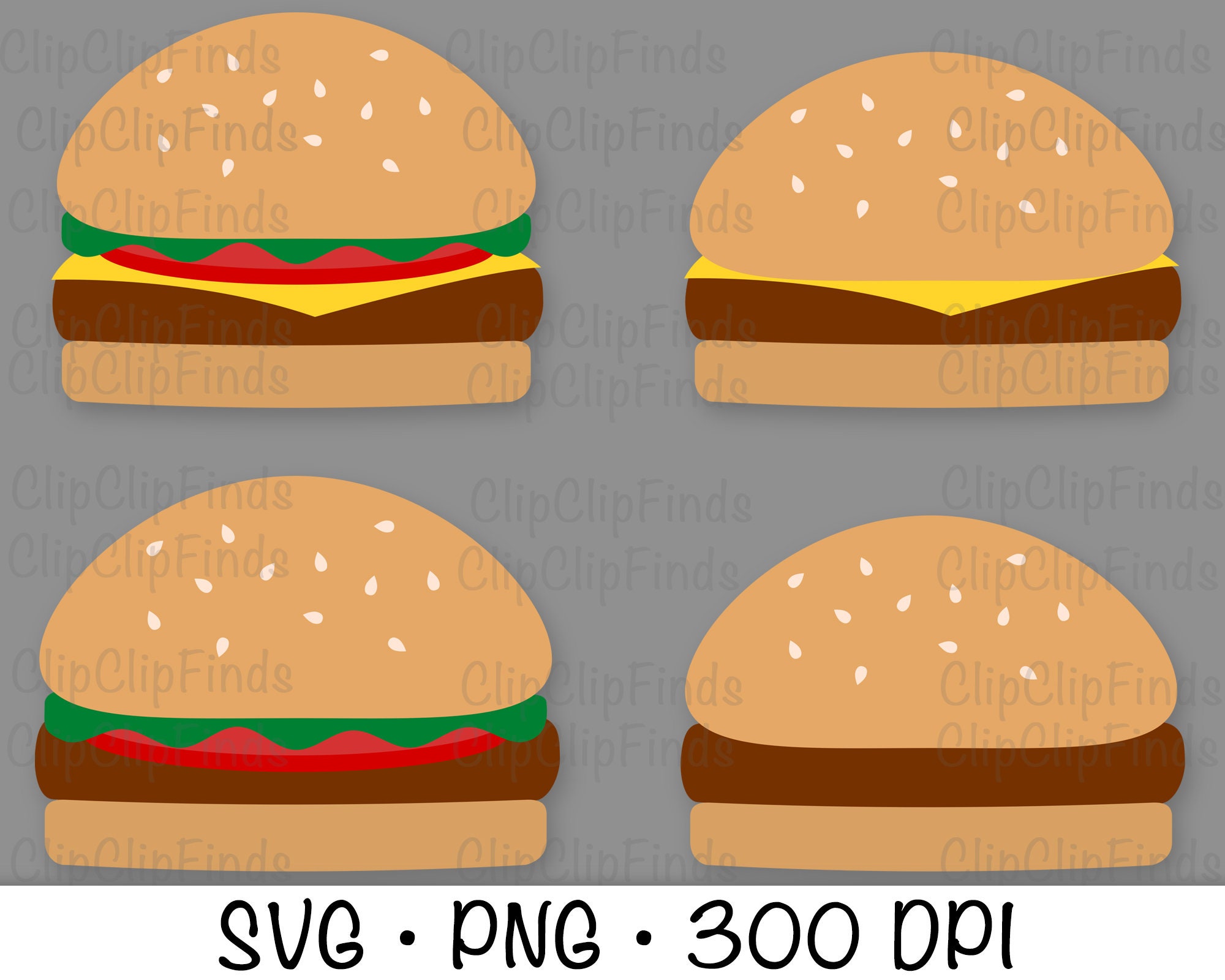Plain Hamburger Clip Art