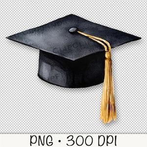 Watercolor Graduation Cap PNG, Graduation Cap Clipart, Class of 2025 ...
