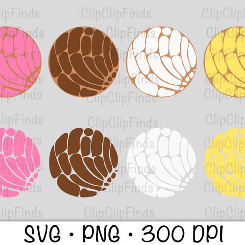 Mexican Sweet Bread Pan Dulce Concha SVG/PNG/DXF Cut File - Etsy