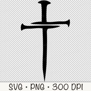 Nail Cross SVG Vector PNG Instant Digital Download - Etsy UK
