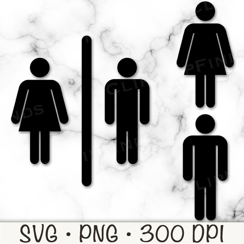 Bathroom Male and Female Signs - Etsy