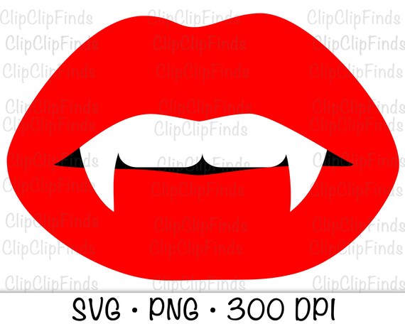Fang Lips Vampire Lips Red Lips Halloween Fang Lips SVG - Etsy