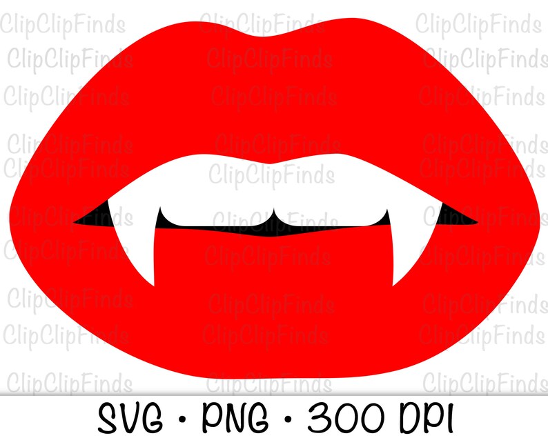 Fang Lips Vampire Lips Red Lips Halloween Fang Lips SVG - Etsy
