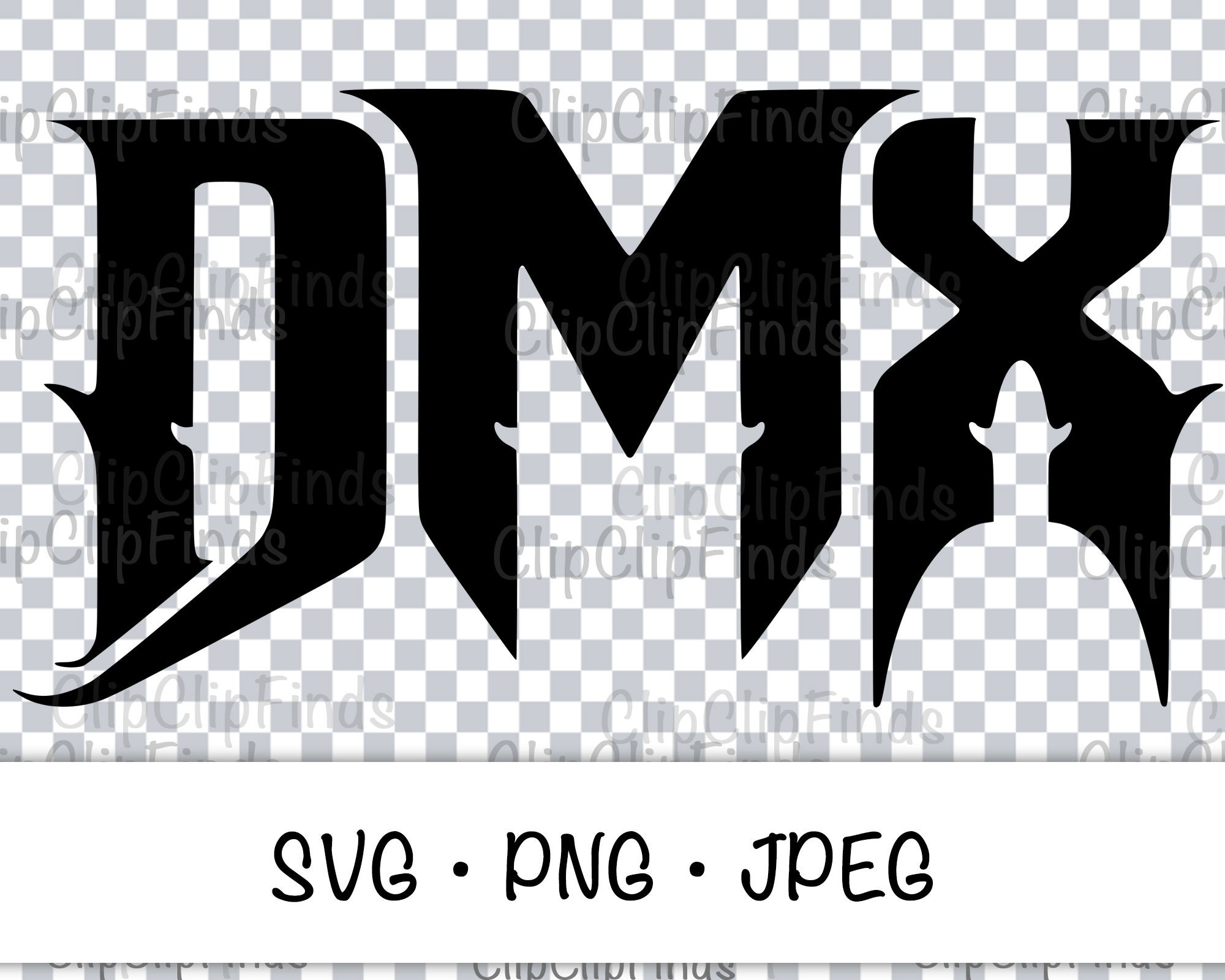 DMX Svg Vector Cut Jpeg and Png Transparent Background | Etsy