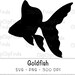 Goldfish SVG, Vector Cut File and PNG, Goldfish Silhouette, Transparent ...