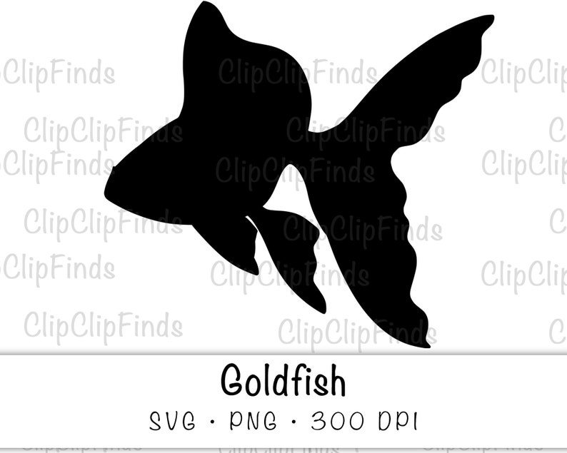 Goldfish SVG Vector Cut File and PNG Transparent Background - Etsy