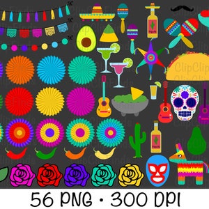Mexican Clip Art, Mexican Fiesta Clip Art Bundle, Cinco De Mayo ...