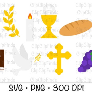 First Communion Bundle SVG PNG Instant Digital Download - Etsy