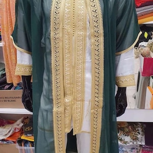 Caftan Marocain Pour Homme ,tenue Marocaine Homme,jabador 3 Pièces ...