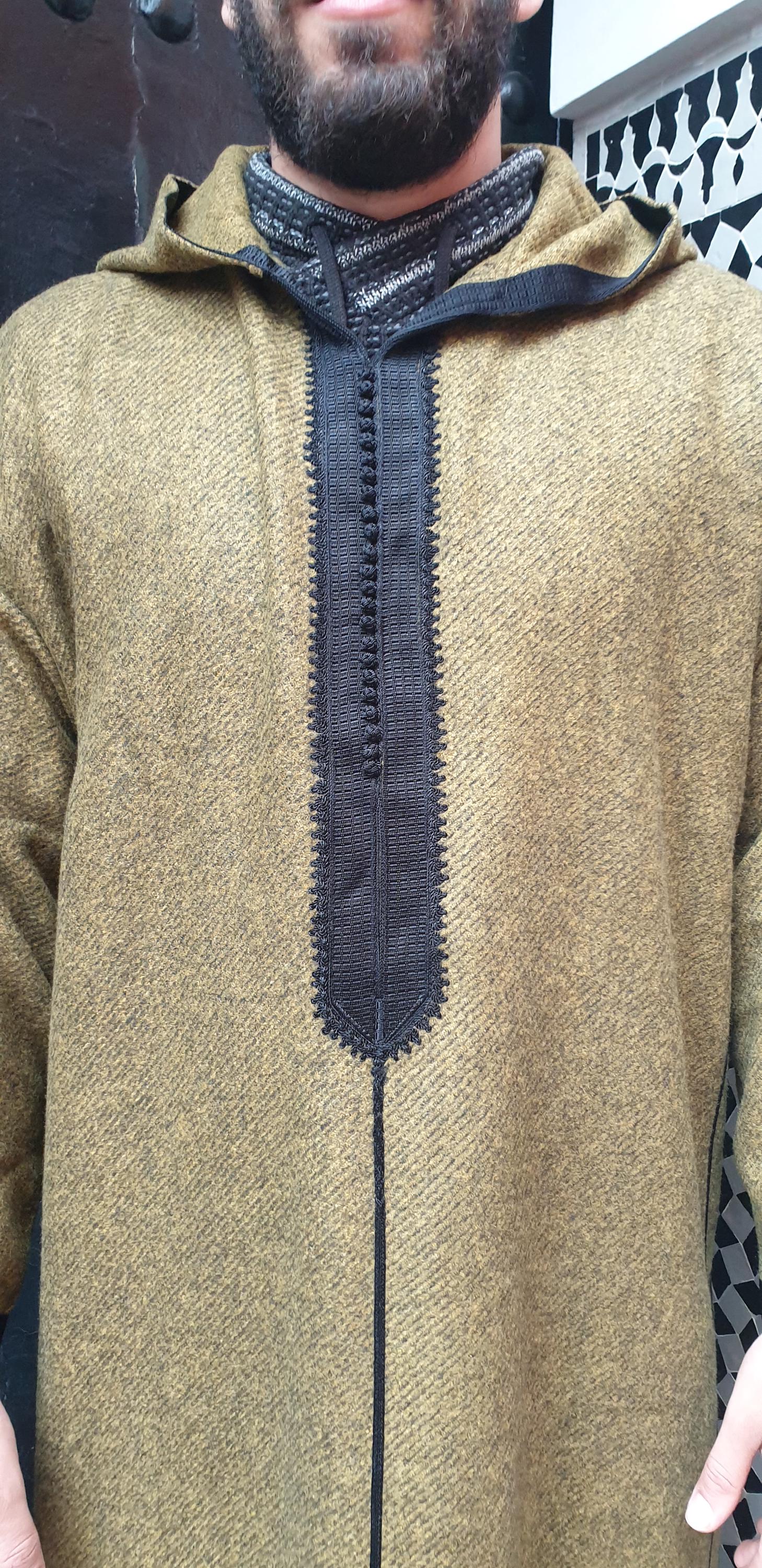 Men's Winter Djellaba in Handmade Mlifa - Warm Moroccan Clothing With ...