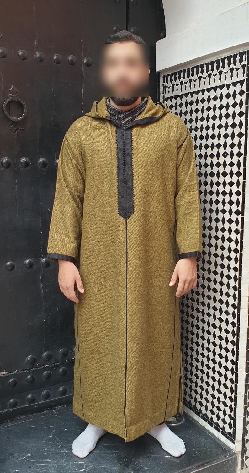 Men's Winter Djellaba in Handmade Mlifa - Warm Moroccan Clothing With ...