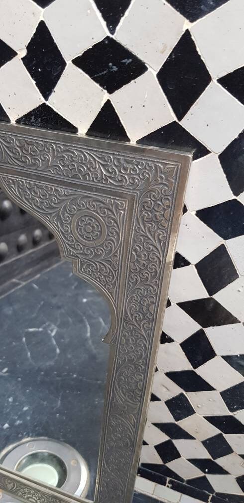 Moroccan Brass Mirrors Handmade Antique Wall Mirror Engraved - Etsy ...