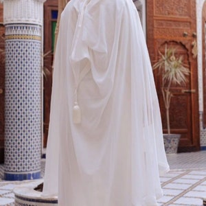 Selham Marocain En Lin Blanc - Etsy