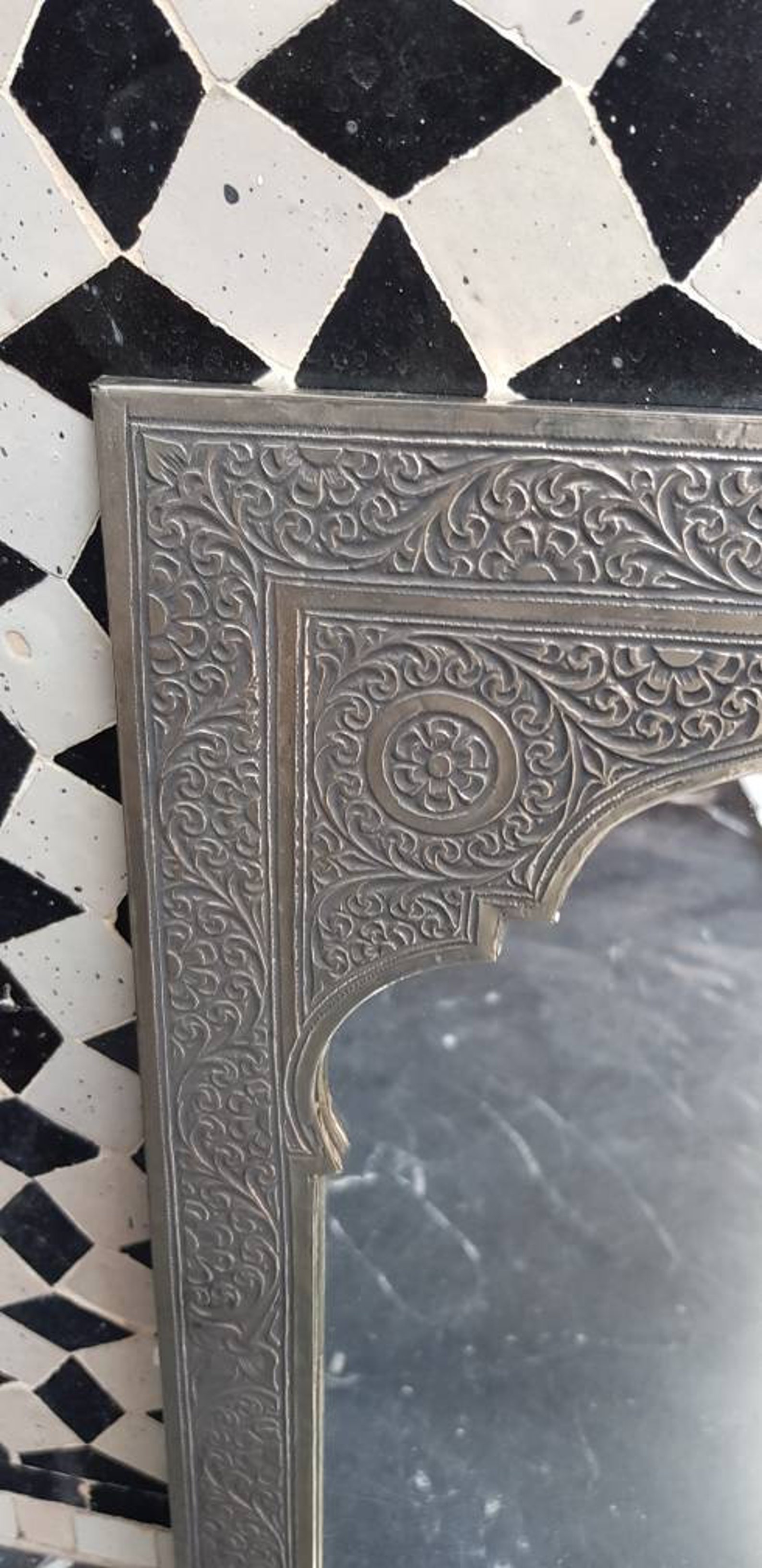 Moroccan Brass Mirrors Handmade Antique Wall Mirror Engraved - Etsy