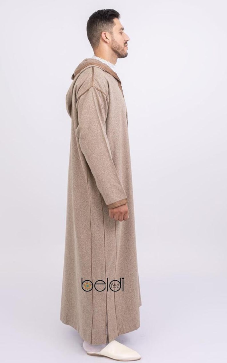 Men's Winter Djellaba in Handmade Mlifa - Warm Moroccan Clothing With ...