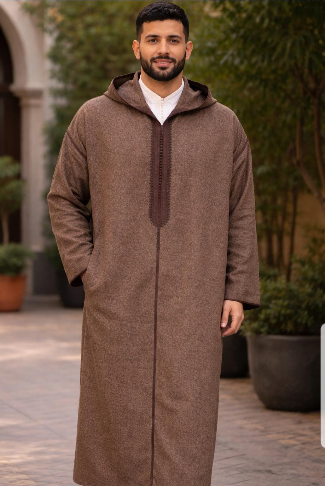 Men's Winter Djellaba in Handmade Mlifa - Warm Moroccan Clothing With ...