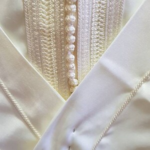 Beautiful Moroccan Caftan, White Cotton Caftan, Long Dress for Men ...