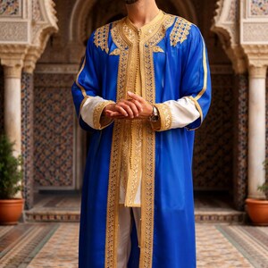 Moroccan Jabador 3 Piece Set Handmade – Luxury Caftan for Men ...