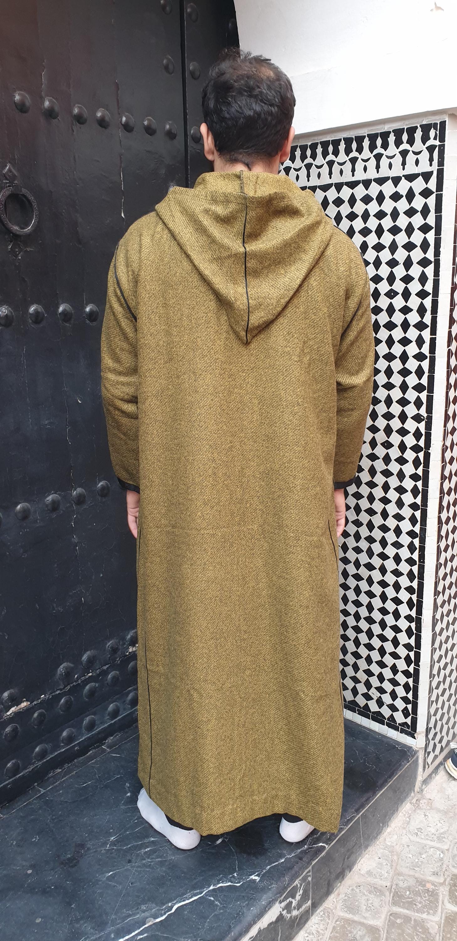 Men's Winter Djellaba in Handmade Mlifa - Warm Moroccan Clothing With ...