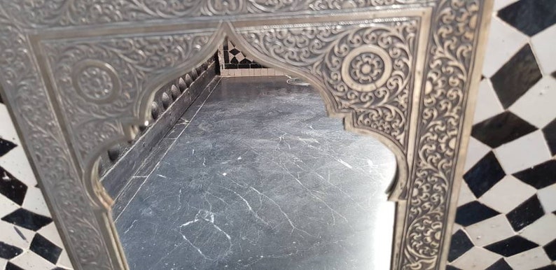 Moroccan Brass Mirrors Handmade Antique Wall Mirror Engraved - Etsy