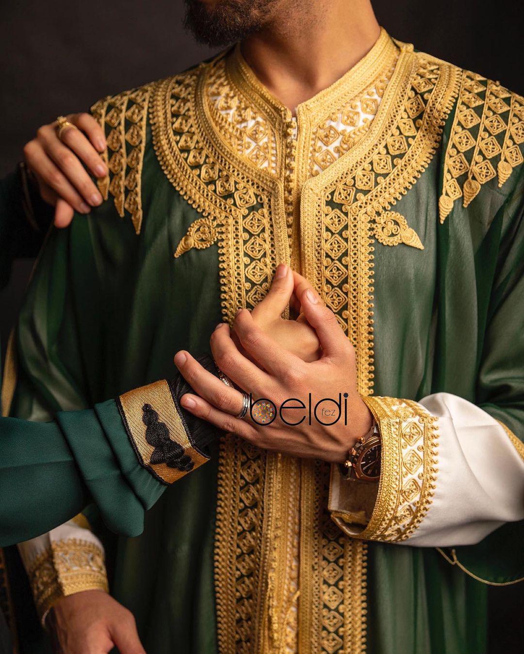 Jabador De Mariage Marocain Pour Homme - Tenue De Marié Traditionnelle ...