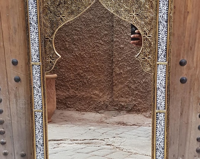 Treasures of Morocco: Mural Mirror With Decorative Door Moroccan Mirror ...
