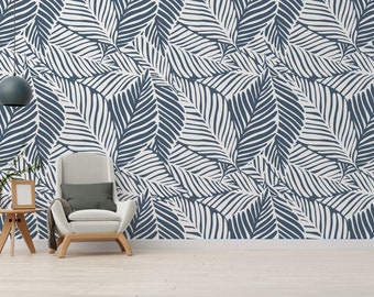 French Blue Striped Wallpaper - Etsy