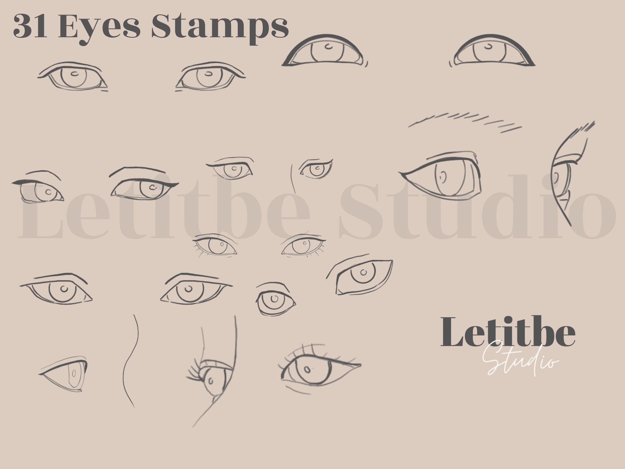 118 Procreate Face Stamps Ultimate Face Procreate Bundle - Etsy