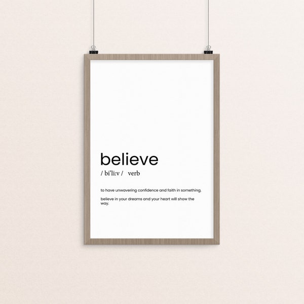 Believe Word Art - Etsy