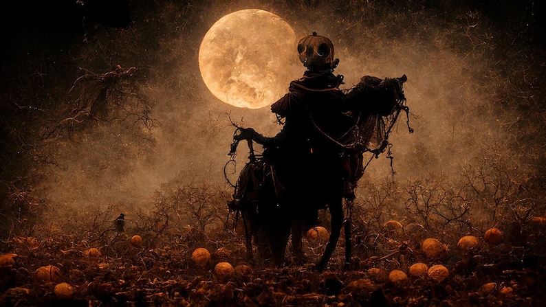 HEADLESS HORSEMAN, Ai Generated Art, Goth POSTER, Ai Art Printable ...
