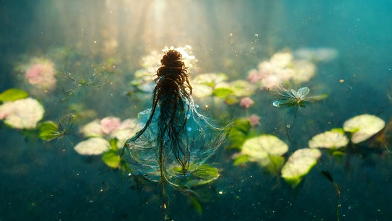 Water Nymph AI Generated Art Printable Download - Etsy