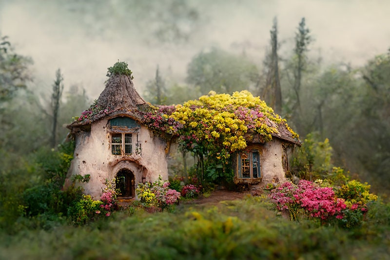 COTTAGE Stucco, Wall Art Cottage Garden Core Aesthetic, Instant Digital ...