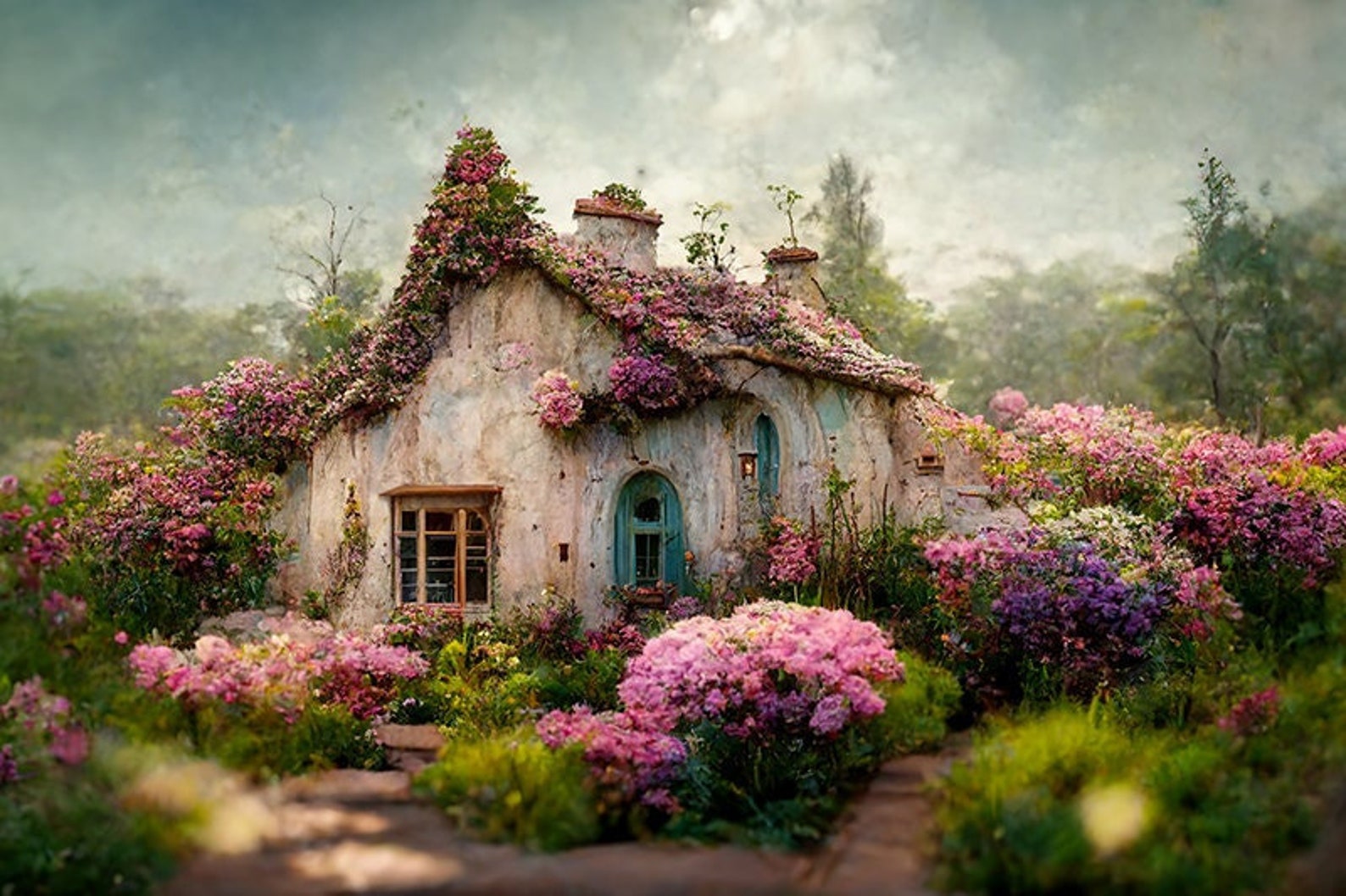 Garden Cottage, Cozy Home Decor, Wall ART, Beautiful Cottage Aesthetic ...