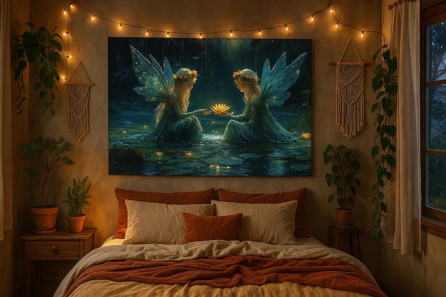 Enchanted Fairy Sisters - Instant Digital Download, Printable Wall Art ...