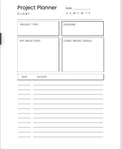 Project Planning Templates - Etsy